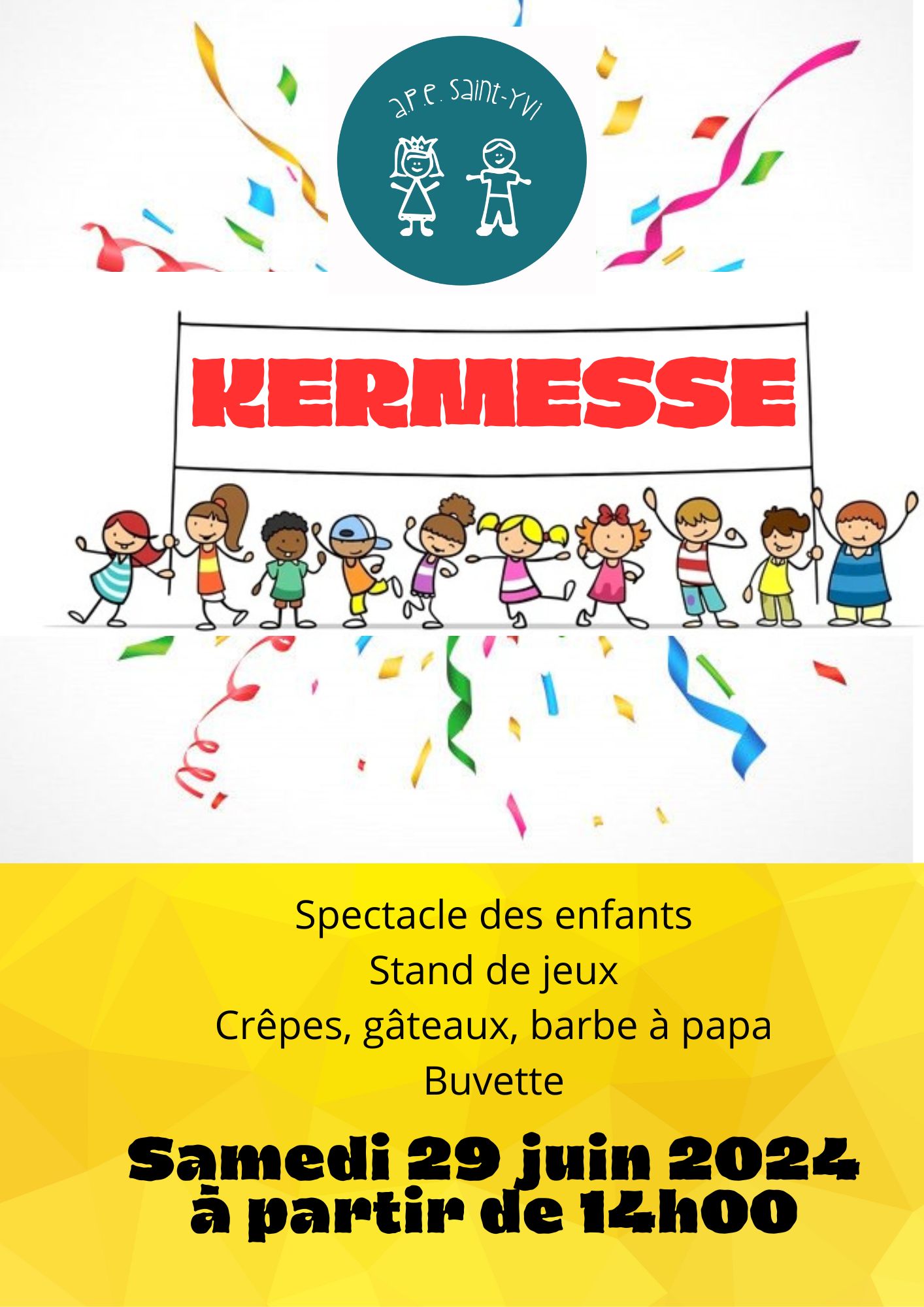 Kermesse 2024 APE ecoles publiques - Mairie de Saint-Yvi